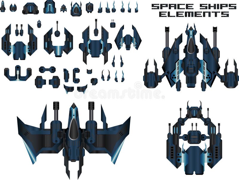 Space game asset stock vector. Illustration of concept - 58652427