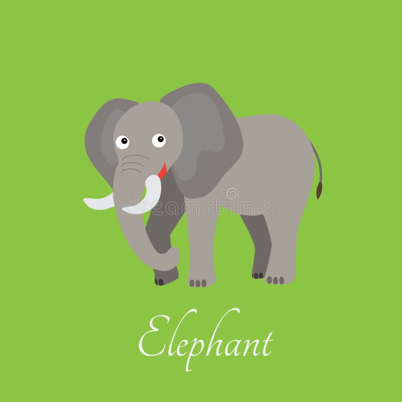 Letter E Elephant Zoo Alphabet. English Abc with Animals Education ...