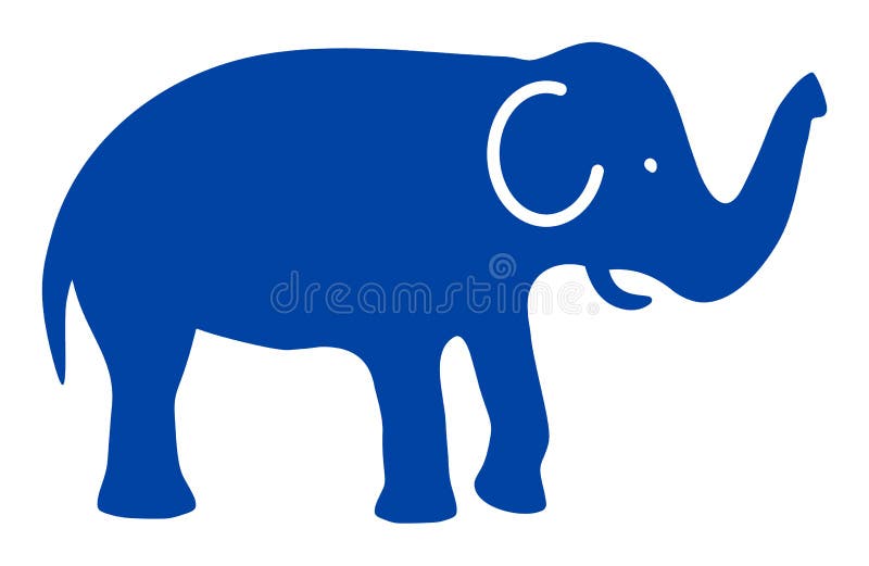 Vector Elephant Flat Icon Illustration Stock Vector - Illustration of ...
