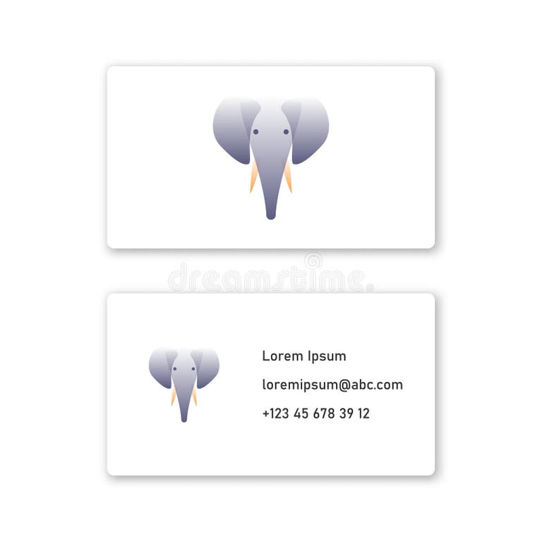 Vector Elephant in Gradient Style . Editable Illustration Stock Vector ...