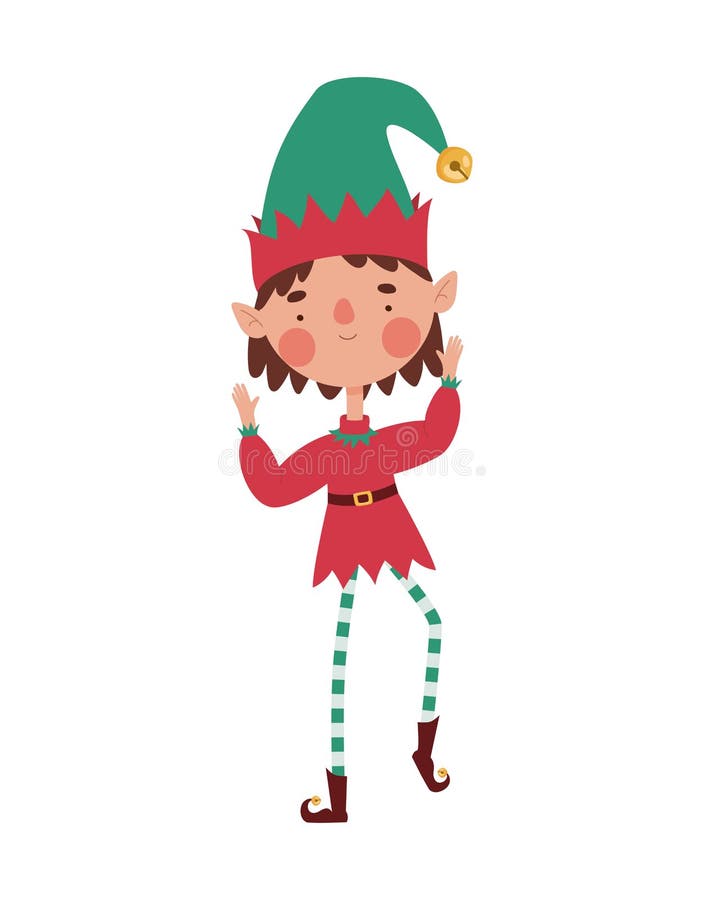 Vector elfo coloreado ilustración del vector. Ilustración de alegre ...