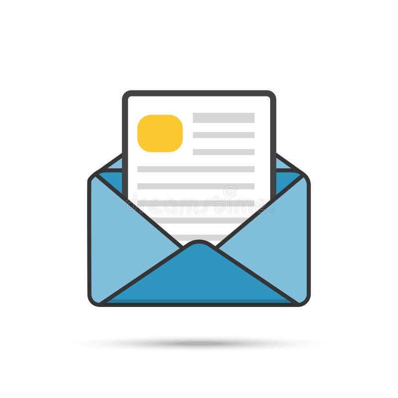 Vector email icon stock vector. Illustration of message - 216582447