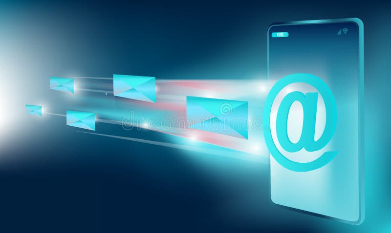 Vector of an Email Message Service on a Smartphone Stock Vector ...