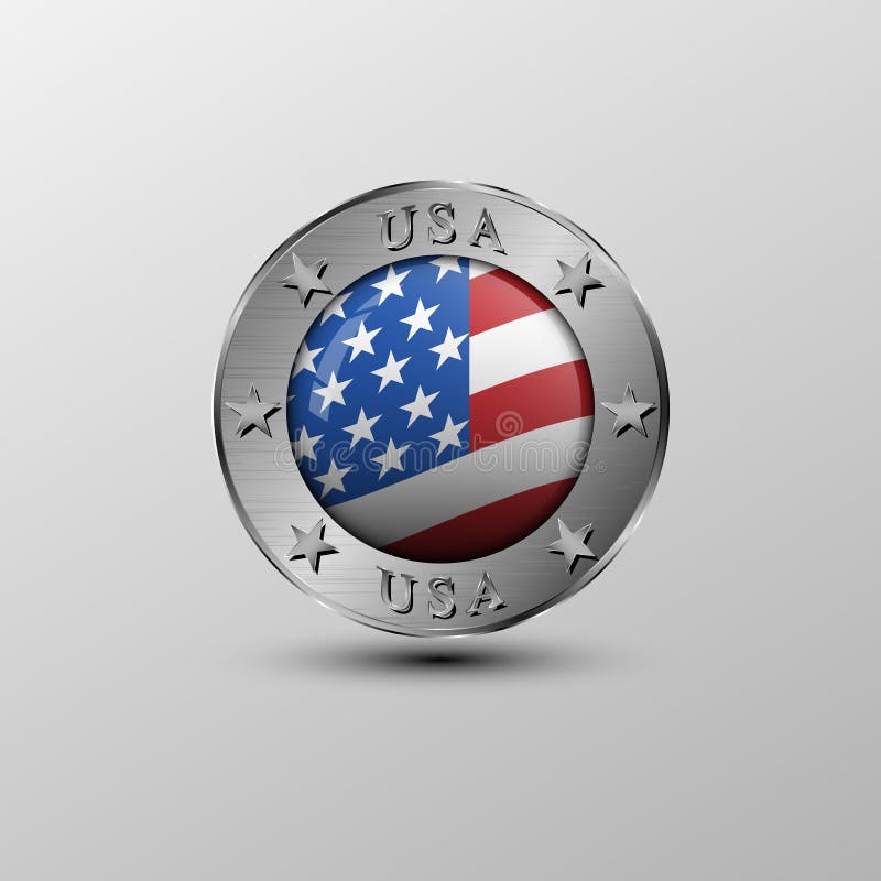 The Vector Emblem.American Flag Stock Vector - Illustration of sign ...