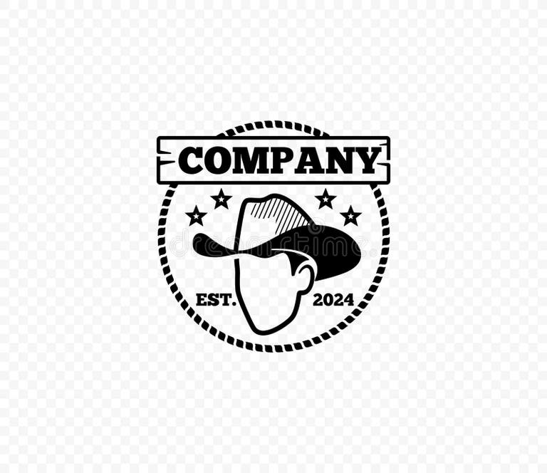 Emblem of a Cowboy in a Hat Stock Vector - Illustration of west ...