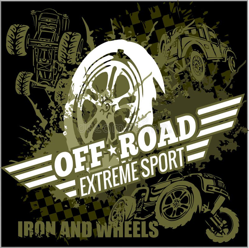 Vector Emblem with Off-road Cars Stock Vector - Illustration of offroad ...