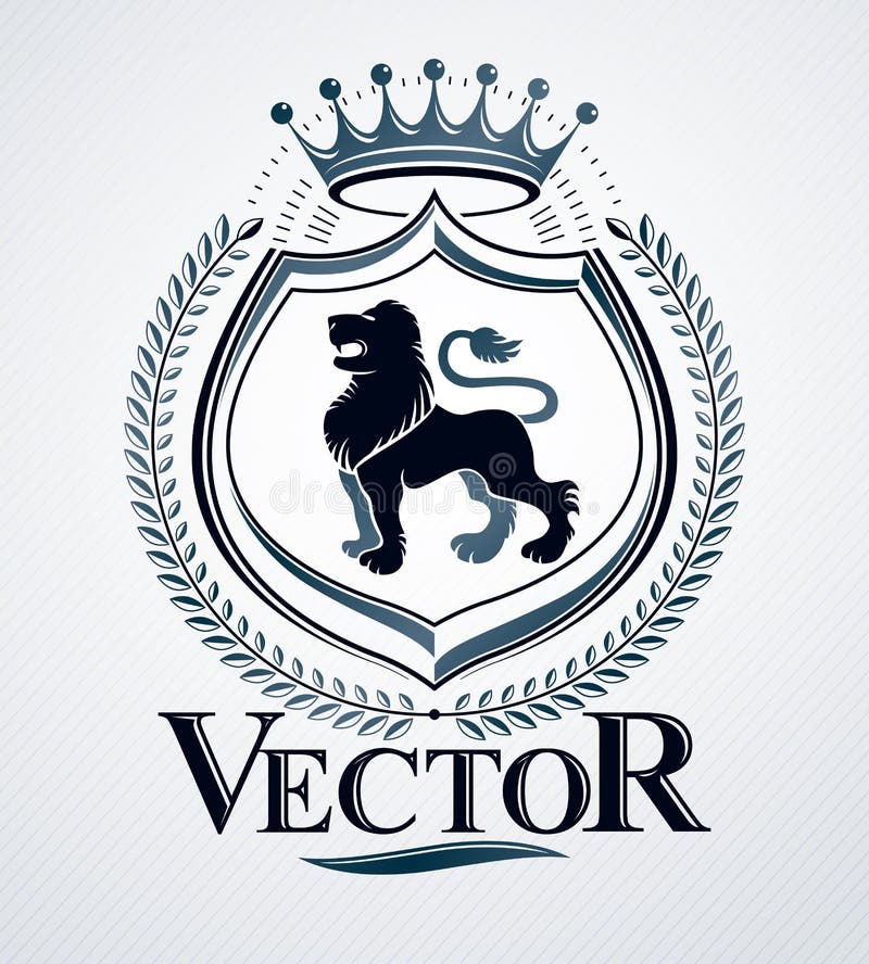 Vector Emblem, Vintage Heraldic Design. Stock Vector - Illustration of ...