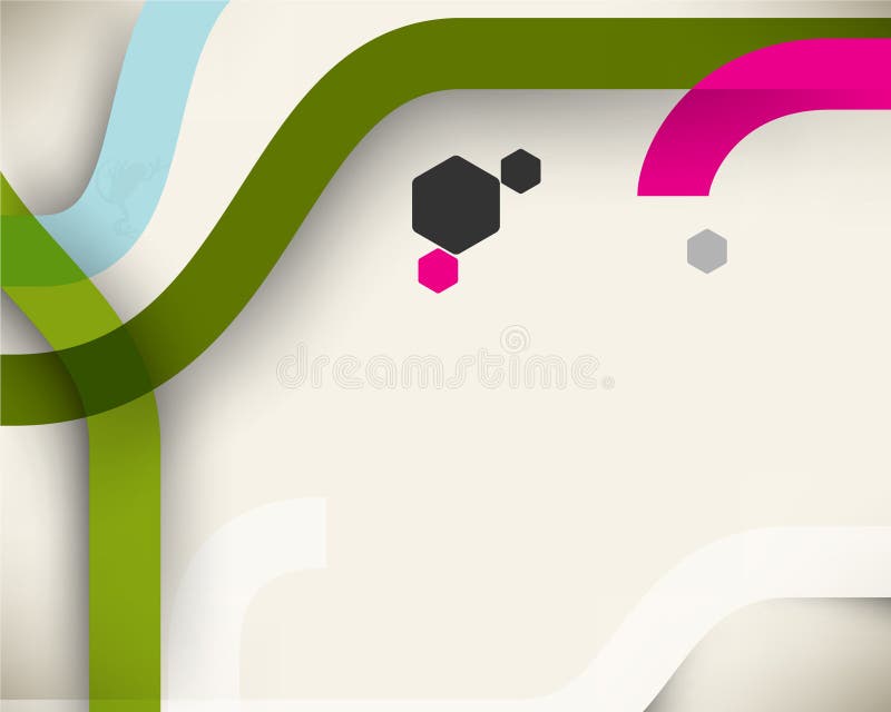 Multicolor Lines with Floral Design Background Stock Vector ...