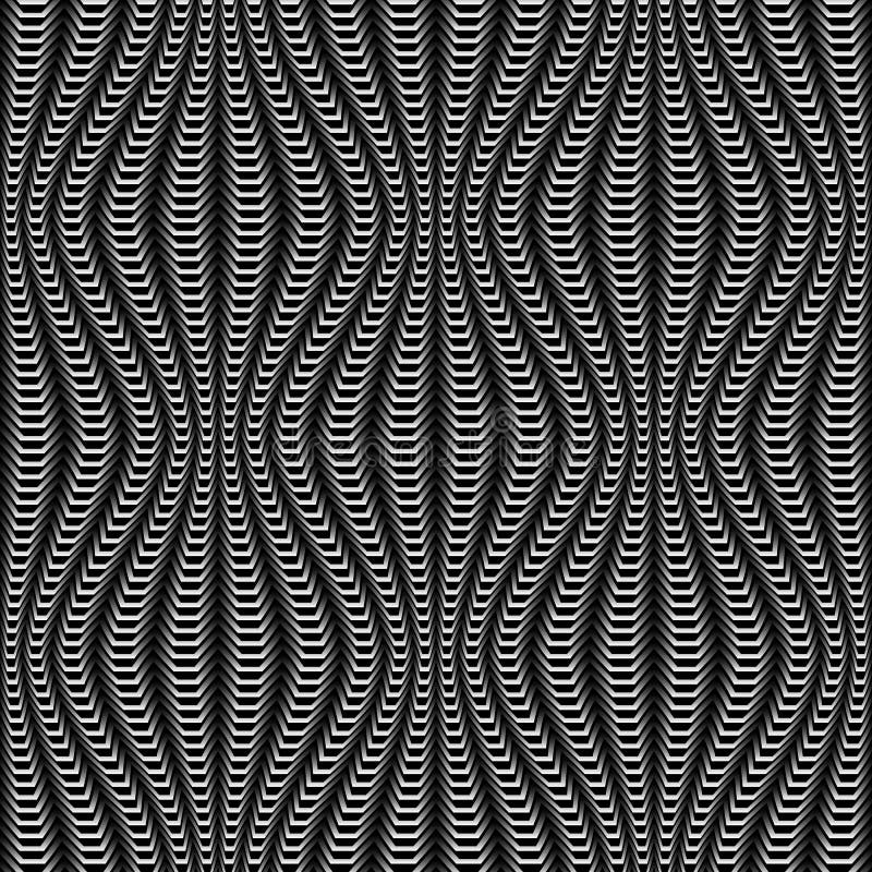 Vector Embossed Repeatable Pattern of Zigzag Stripes. Optical Art ...