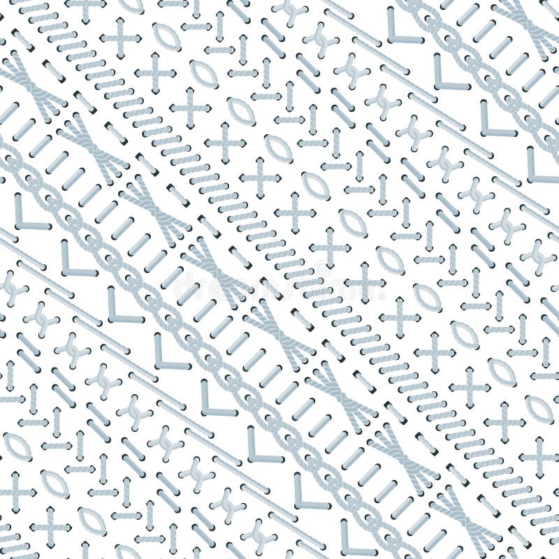 Vector Embroidery Stitch Seamless Pattern Stock Vector - Illustration ...