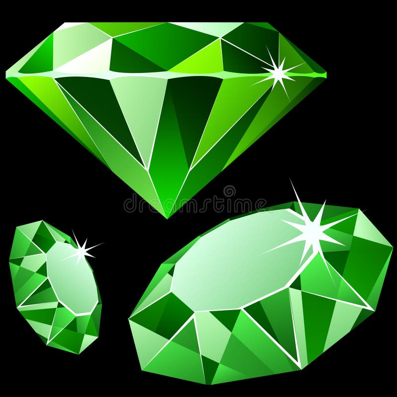 Vector emerald. stock vector. Illustration of gemstone - 10932077