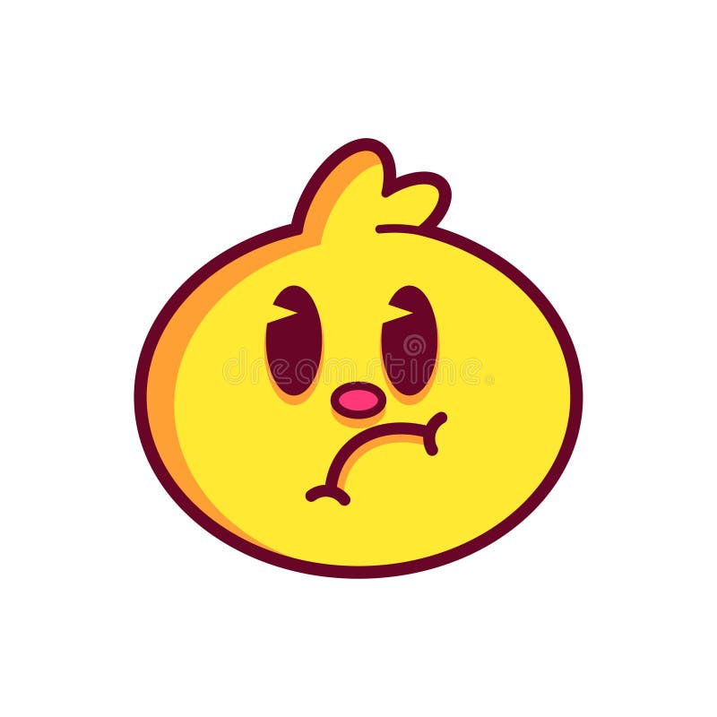 Vector Emoji Cute Confused Face Illustration Isolated Stock Vector ...