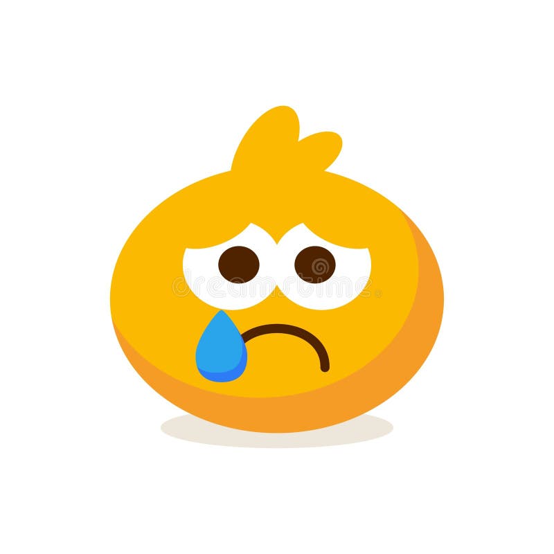 Vector Emoji Cute Face Crying Face Illustration Isolated Stock Vector ...