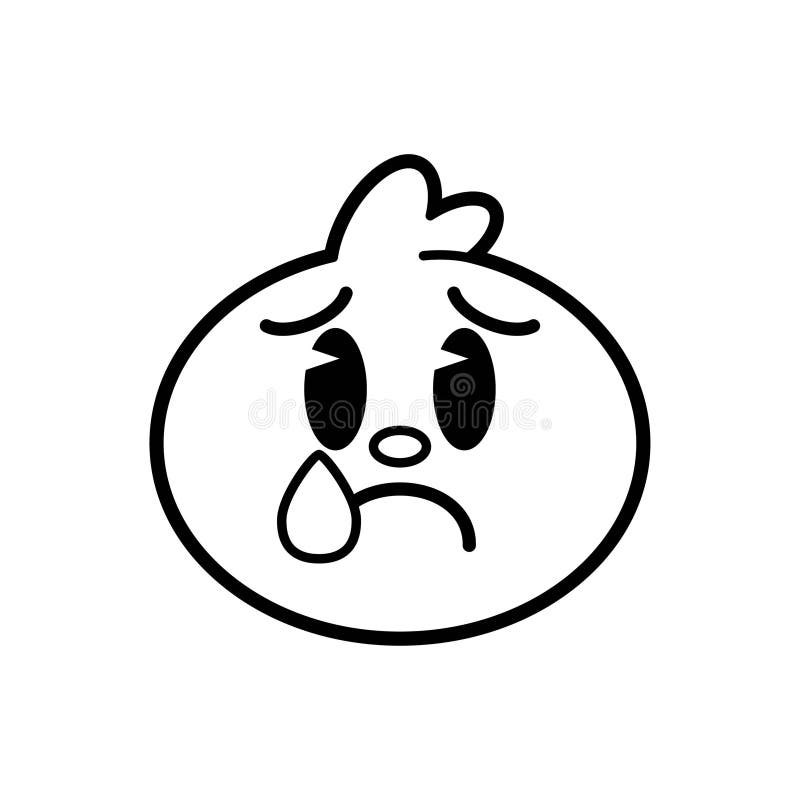 Vector Emoji Cute Face Crying Face Illustration Isolated Stock Vector ...