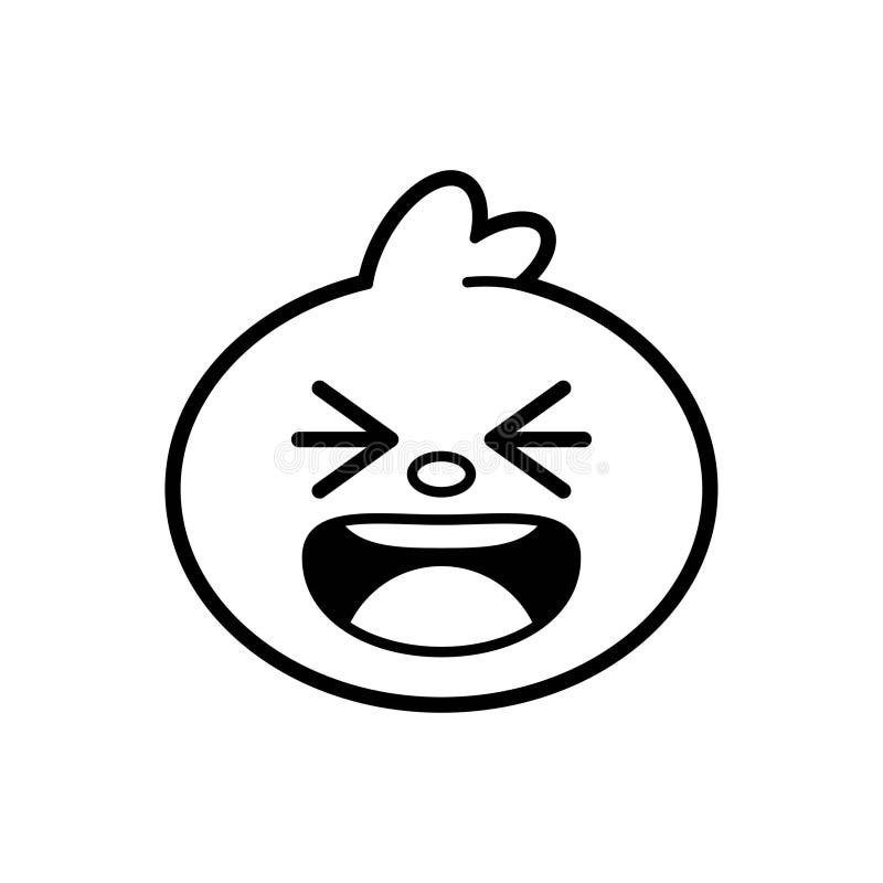 Vector Emoji Cute Grinning Squinting Face Illustration Isolated Stock ...