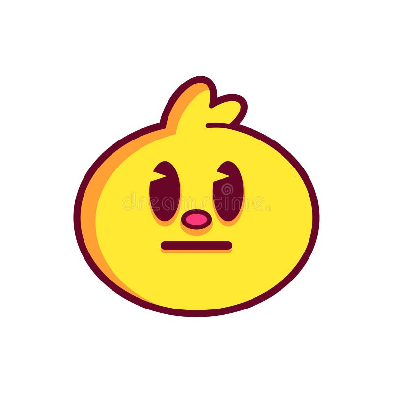 Vector Emoji Cute Neutral Face Illustration Isolated Stock Vector ...