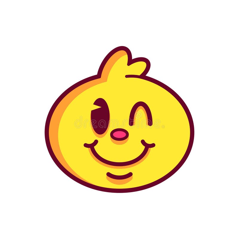 Vector Emoji Cute Winking Face Illustration Isolated Stock Vector ...