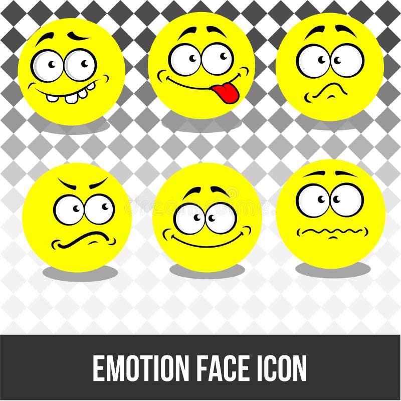 Vector emotion face icon stock illustration. Illustration of black ...