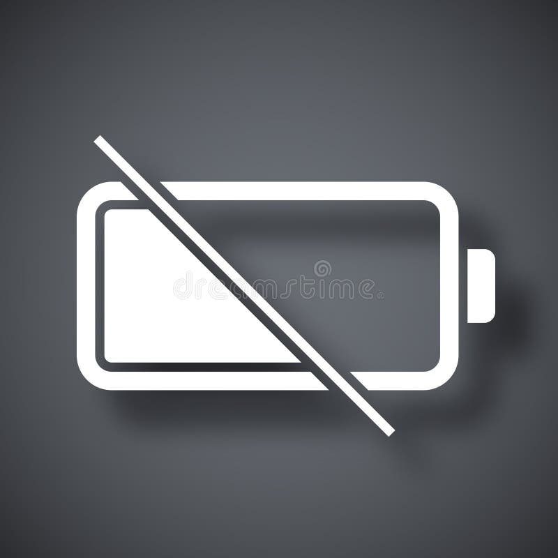 Vector empty battery icon stock vector. Illustration of simple - 236779483