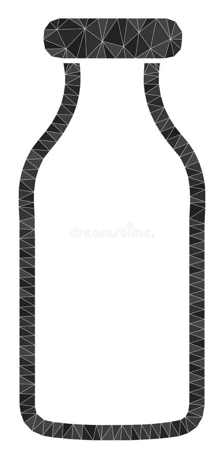 Vector Empty Bottle Polygonal Icon Stock Vector - Illustration of flat ...
