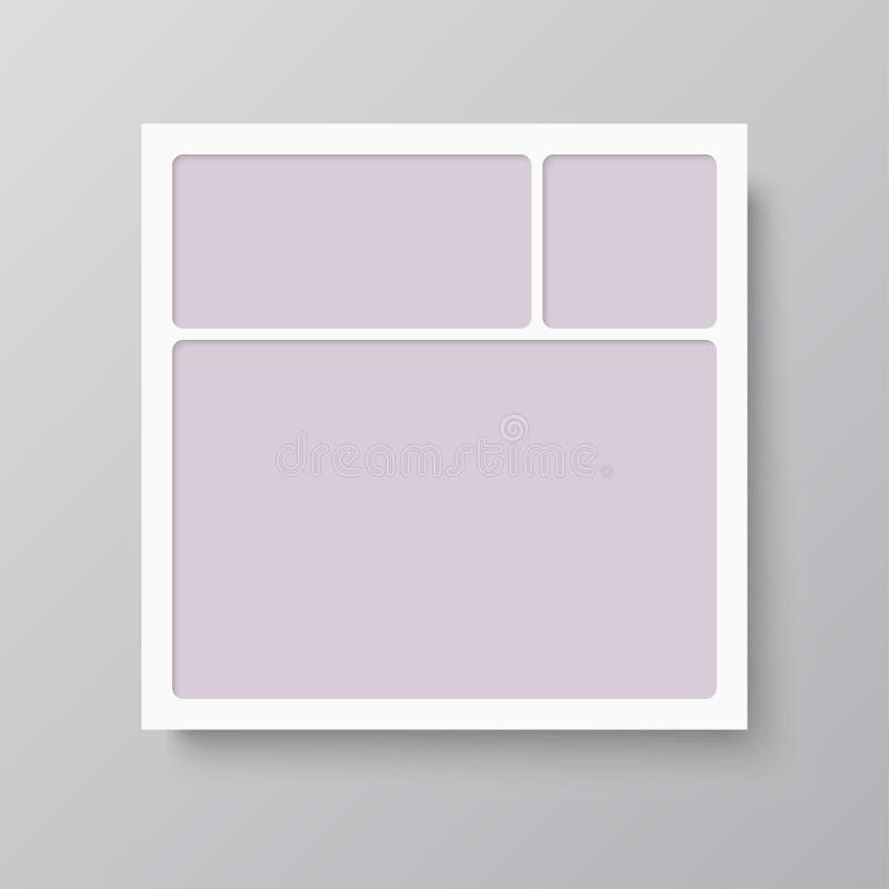 Vector Empty Collage Board Three Frames, Photo Stock Vector ...