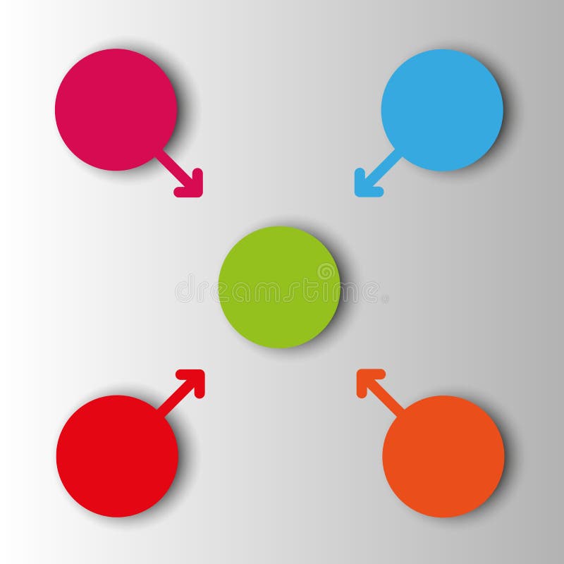 Vector Empty Color Arrow Icon with Place for Your Content Stock Vector ...