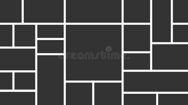 Vector Empty Photo Frame. Collage Template. Frames for Memory Stock ...