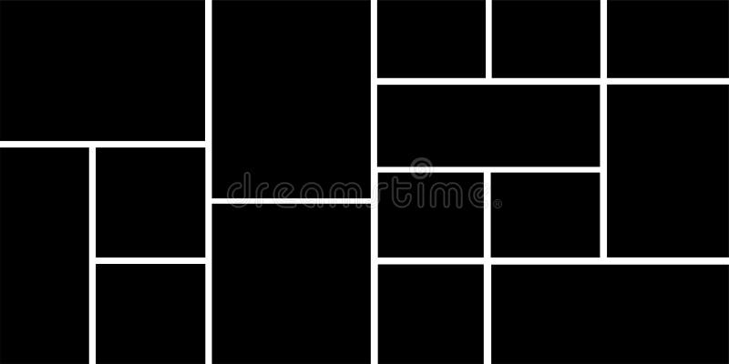 Vector Empty Photo Frame. Collage Template. Frames for Memory Stock ...