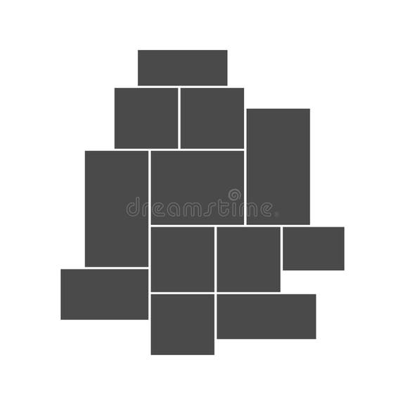 Vector Empty Photo Frame. Collage Template. Frames for Memory Stock Vector - Illustration of ...