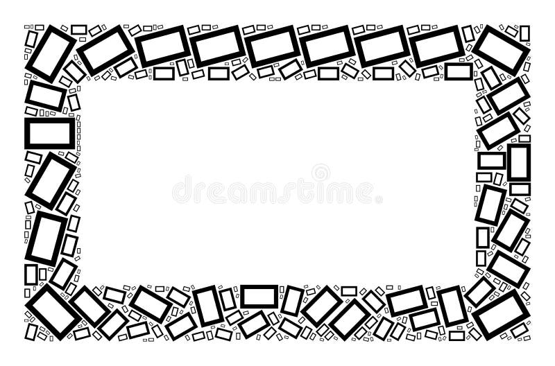 Empty Rectangle Recursion Icon Mosaic of Self Icons Stock Vector ...