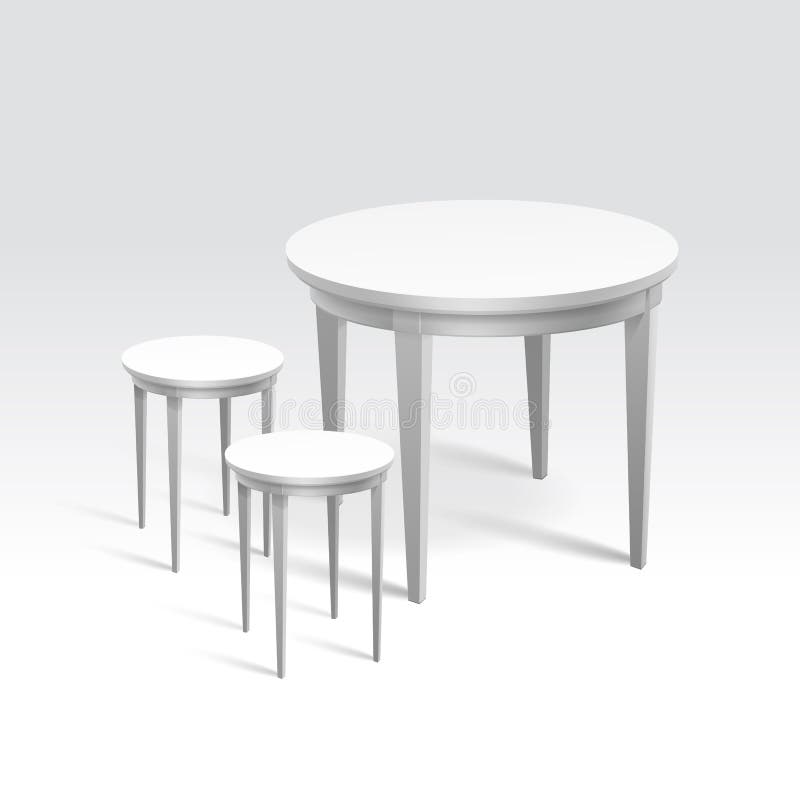 Vector Empty Round Table with Two Chairs Stock Illustration ...