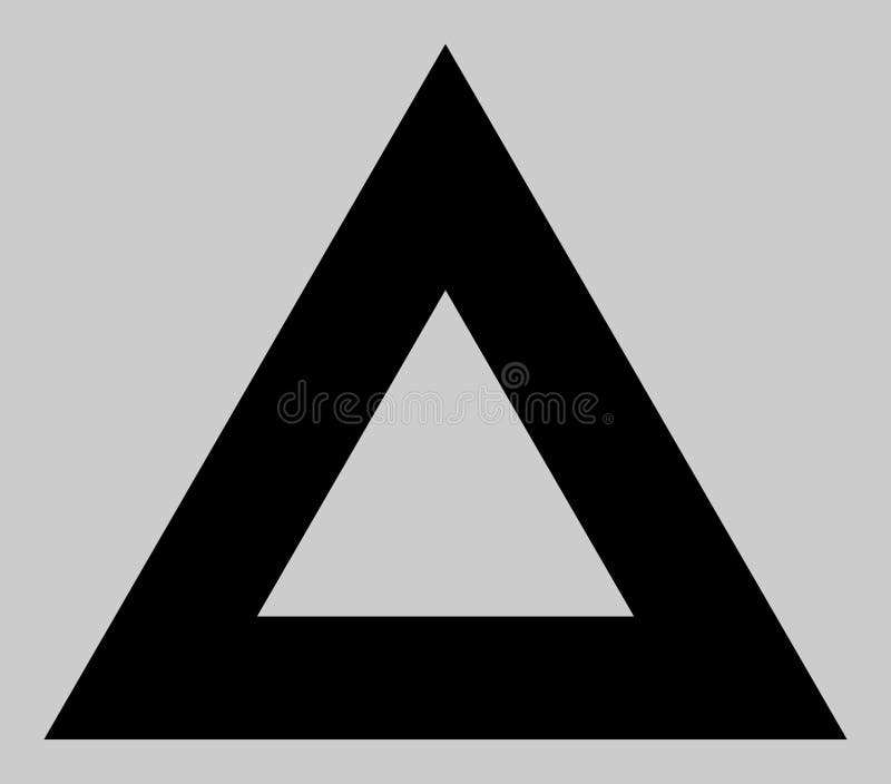 Vector Empty Triangle Icon Illustration Stock Vector - Illustration of ...
