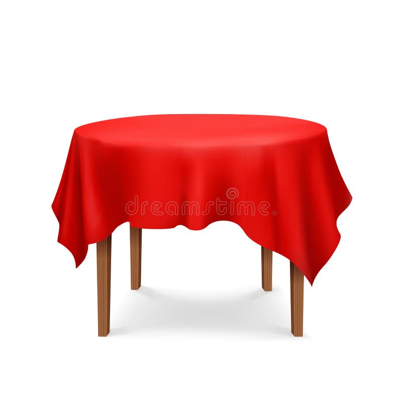 Vector Empty Round Table Tablecloth Stock Illustrations – 354 Vector ...