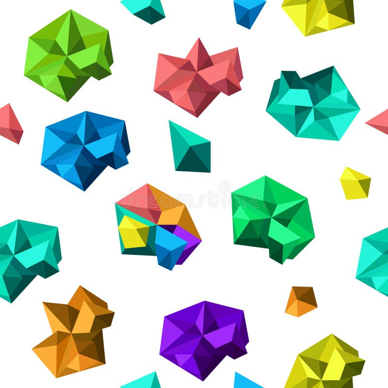 Vector Endless Background with Polygonal Shapes Stock Vector ...