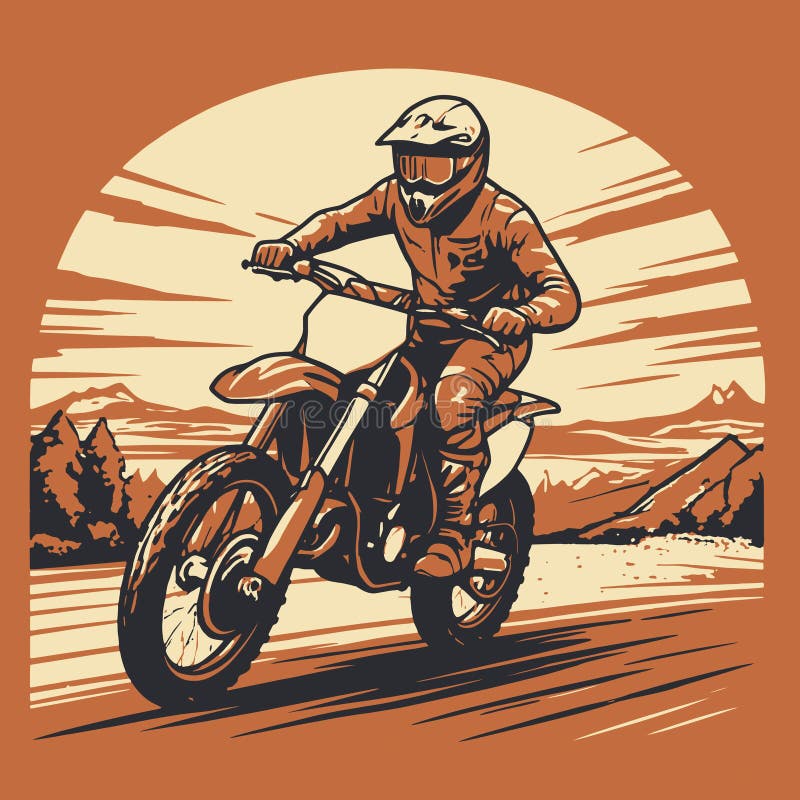 Vector enduro motorcycle stock vector. Illustration of bicycle - 338898862