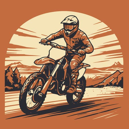 Vector enduro motorcycle stock vector. Illustration of bicycle - 338898862