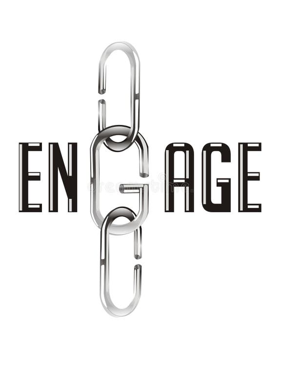 Vector Engage Text and Chain Stock Vector - Illustration of engage ...