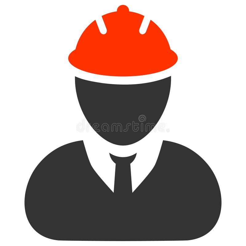 Vector Engineer Flat Icon Illustration Stock Vector - Illustration of ...
