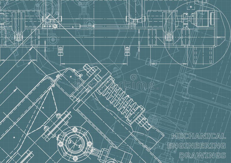 Vector Engineering Illustration. Computer Aided Design Systems ...