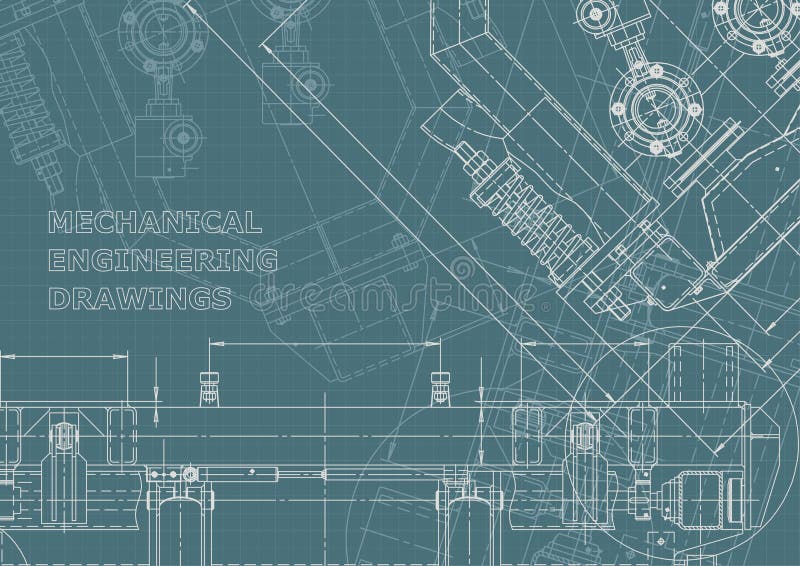 Vector Engineering Illustration. Computer Aided Design Systems ...