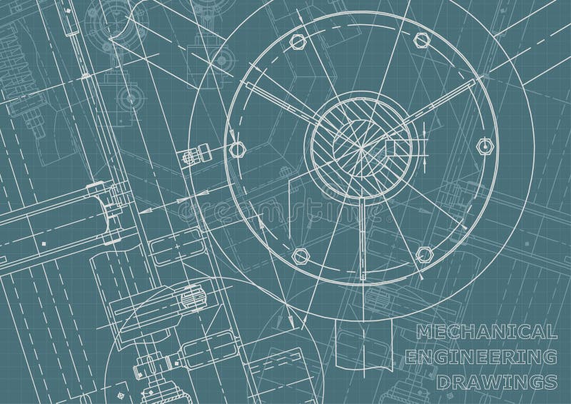Vector Engineering Illustration. Computer Aided Design Systems ...