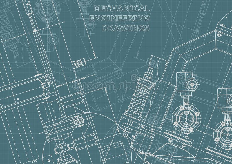 Vector Engineering Illustration. Computer Aided Design Systems ...