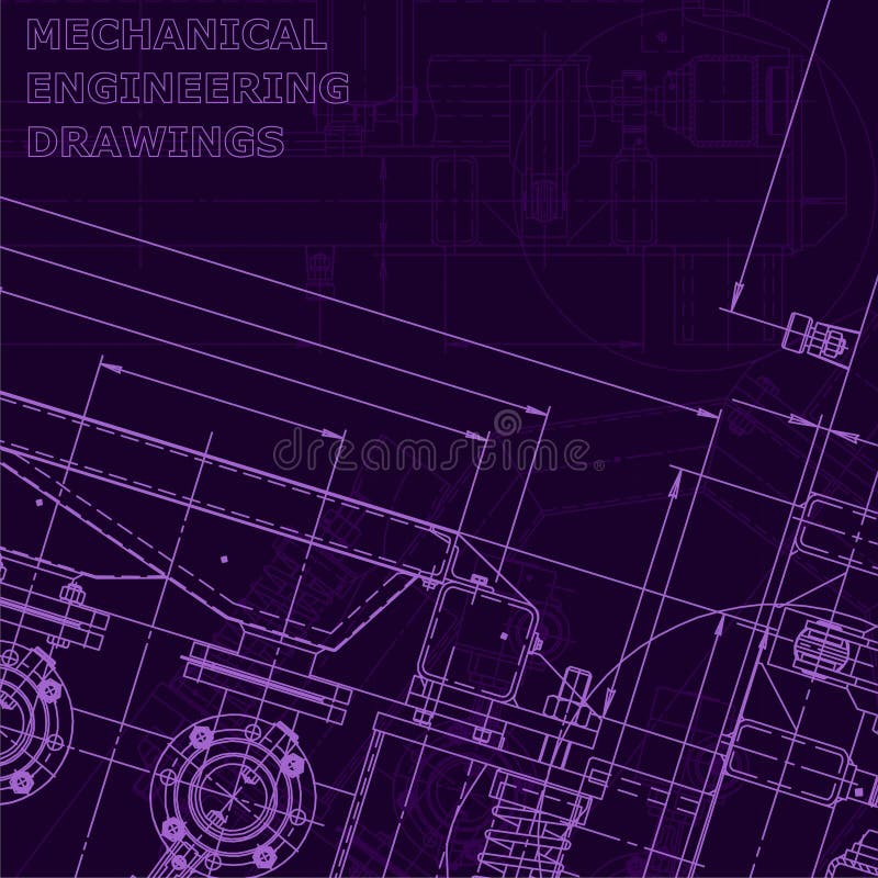 Vector Engineering Illustration. Cover, Flyer. Purple Cyberspace Stock ...