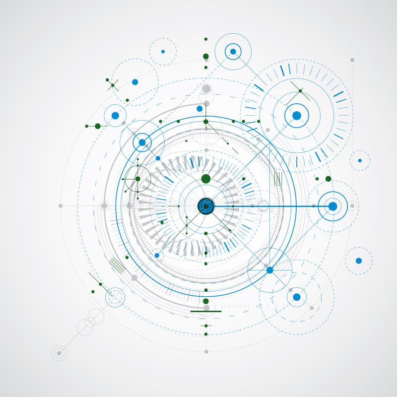 Vector Engineering Technological Background, Futuristic Technical Plan ...