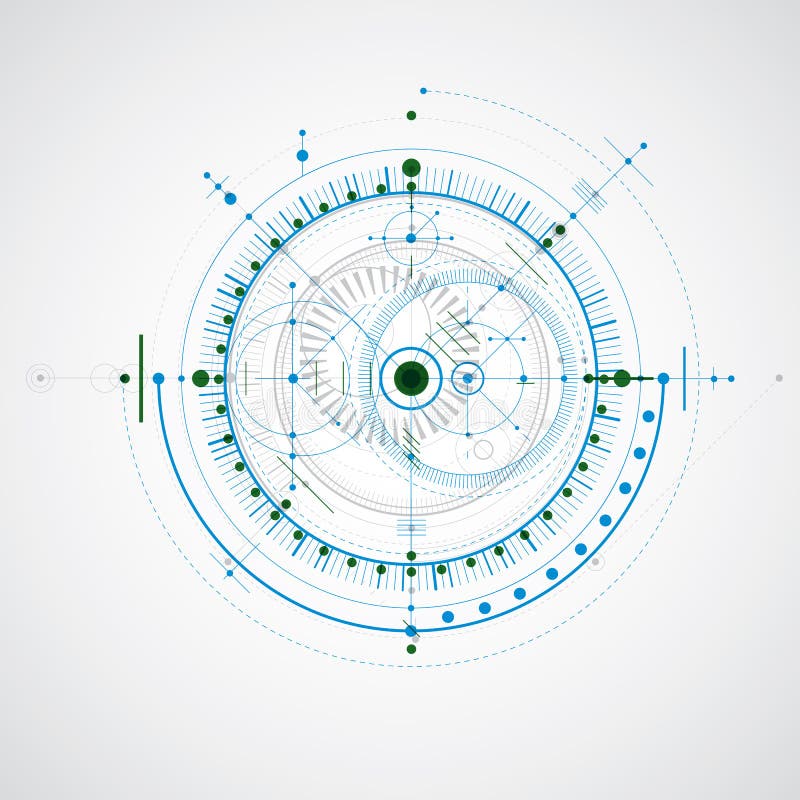 Vector Engineering Technological Background, Futuristic Technical Plan ...