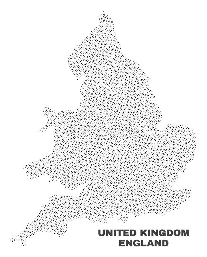Vector England Map of Points Stock Vector - Illustration of geography ...