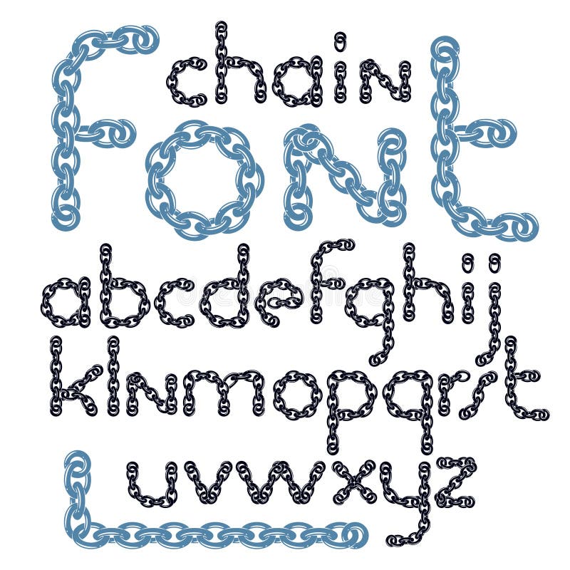 Chain Alphabet Character Stock Illustrations – 270 Chain Alphabet ...