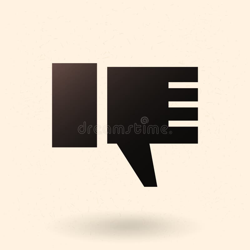 Vector Enig Pictogram - Duim Neer Vector Illustratie - Illustration of ...