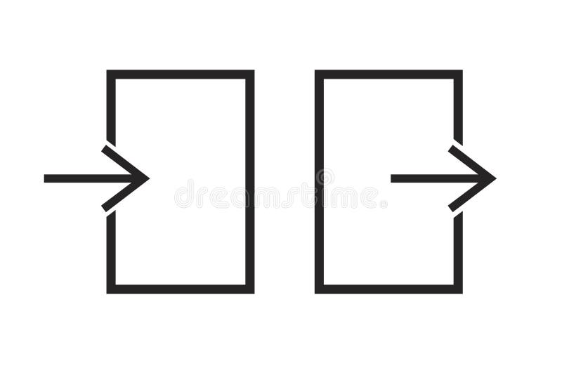 Vector Entry and Exit Icon. Arrow Doors. Access Logo. Connection Symbol ...