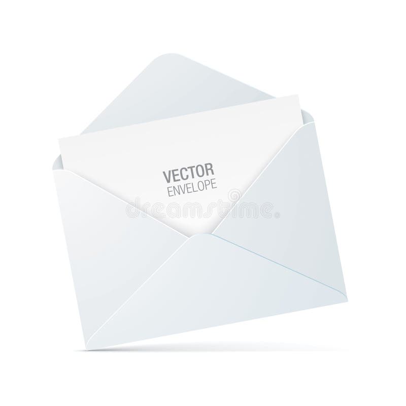 White Vector Envelope Isolated on Background. Stock Vector ...